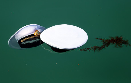 Military Caps Thrown By Ukrainian Submariners Editorial Stock Photo ...