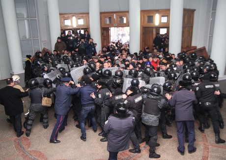People Clash Police They Attack Vinnitsa Editorial Stock Photo - Stock ...