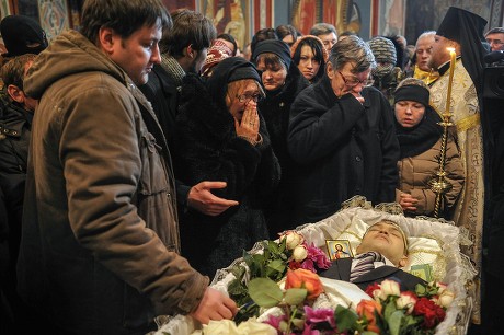 Relatives Friends Cry Near Coffin Mikhail Editorial Stock Photo - Stock ...