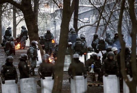 Ukrainian Riot Police Have Brief Rest Editorial Stock Photo - Stock ...