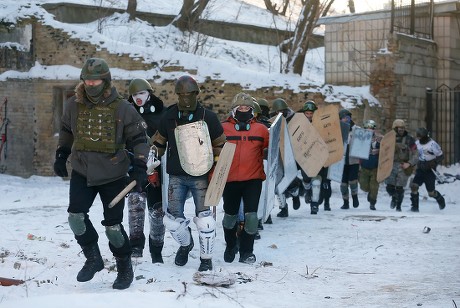 Protesters Shields Take Part Training Session Editorial Stock Photo ...