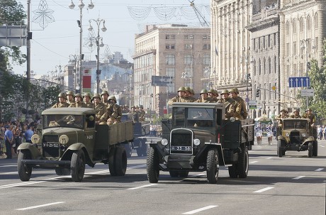 Military Vehicles Wwii Paraded Downtown Kiev Editorial Stock Photo ...