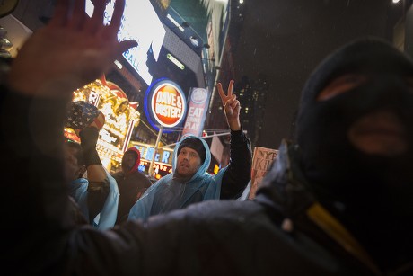 Protestors Block Traffic On 42nd Street Editorial Stock Photo - Stock ...