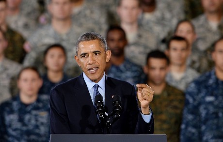 Us President Barack Obama Addresses Troops Editorial Stock Photo ...