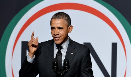 United States President Barack Obama Addresses Editorial Stock Photo ...