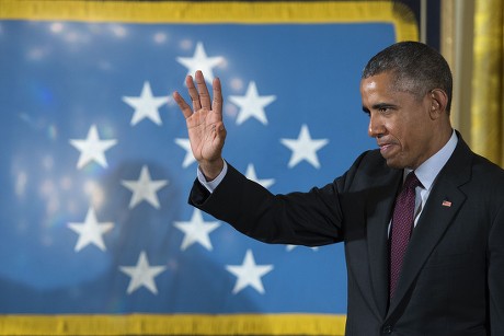 Us President Barack Obama Waves After Editorial Stock Photo - Stock ...