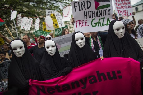 Hundreds Supporters Palestinian Rights Organization Aladwa Editorial ...