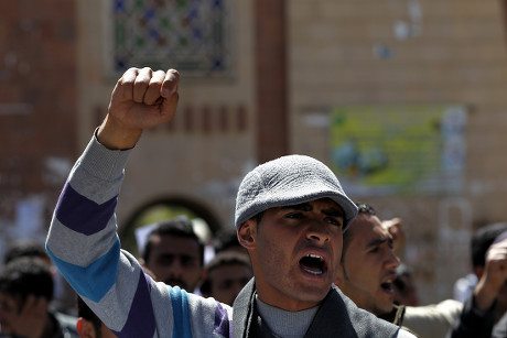 University Students Loyal Houthi Group Shout Editorial Stock Photo ...