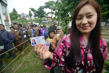 Bhutanese Woman Shows Her Voter Id Editorial Stock Photo - Stock Image ...