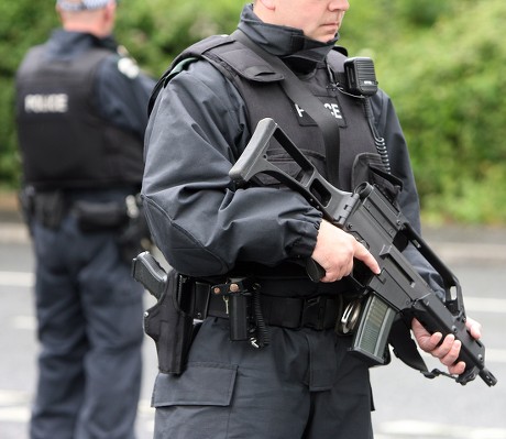 Armed British Police On Patrol During Editorial Stock Photo - Stock ...