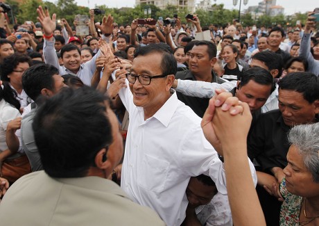 Sam Rainsy C Leader Opposition Cambodia Editorial Stock Photo - Stock ...