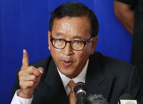 Sam Rainsy L President Opposition Cambodia Editorial Stock Photo ...