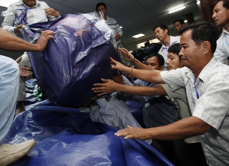 Cambodian National Election Committee Nec Officials Editorial Stock ...