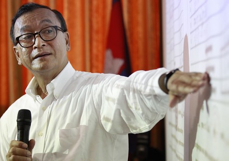 Sam Rainsy President Opposition Cambodia National Editorial Stock Photo ...