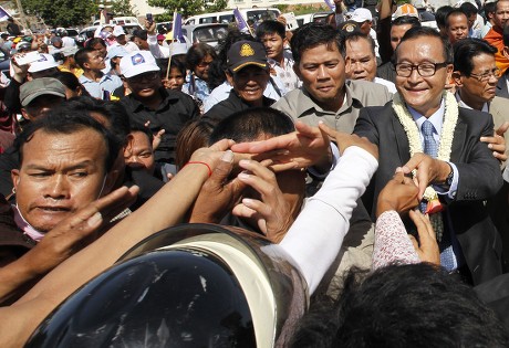 Sam Rainsy R Leader Opposition Cambodia Editorial Stock Photo - Stock ...