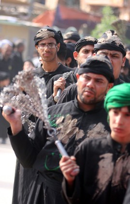 Iraqi Shiites Flagellate Themselves Part Ashura Editorial Stock Photo ...