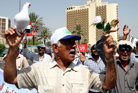 Iraqi Communist Party Members Shout During Editorial Stock Photo ...