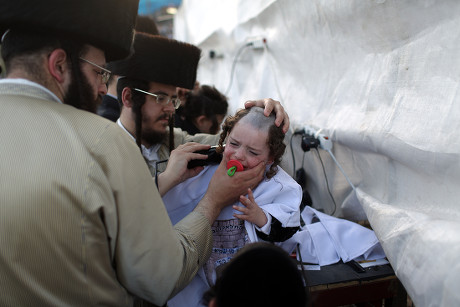 Ultra Orthodox Jewish Man Cuts Hair Editorial Stock Photo - Stock Image ...