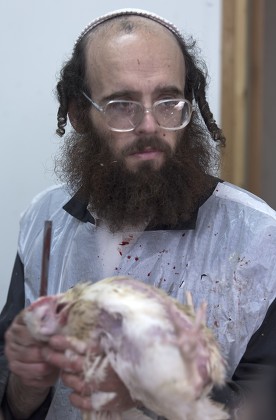 Ultraorthodox Jewish Butcher Holds His Straight Editorial Stock Photo ...
