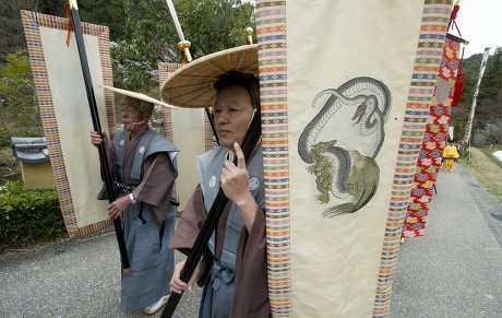 Japanese Men Dressed Samurai Participate Ceremony Editorial Stock Photo ...