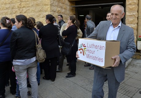 Iraqi Chaldean Christian Man Carries Humanitarian Editorial Stock Photo ...