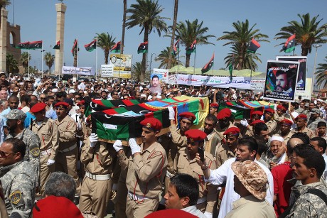 Libyans Attend Funeral Ceremony Rebels That Editorial Stock Photo ...