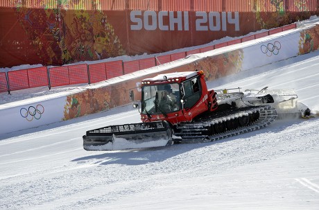 Snowcat Prepares Finish Area Rosa Khutor Editorial Stock Photo - Stock ...