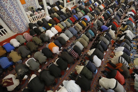 Muslims Offer Congregational Prayers During Eid Editorial Stock Photo ...