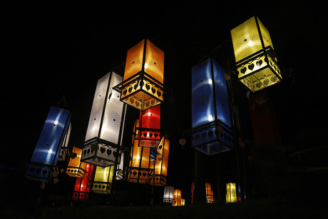 Giant Colourful Cluster Lanterns Hang Junction Editorial Stock Photo ...