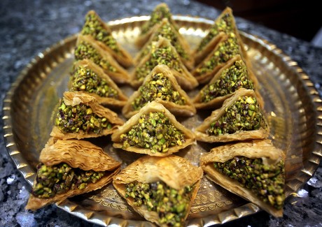 Plate Traditional Arabic Desserts Prepared Eid Editorial Stock Photo ...