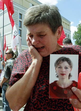 Ukrainian Woman Cries She Holds Portrait Editorial Stock Photo - Stock ...