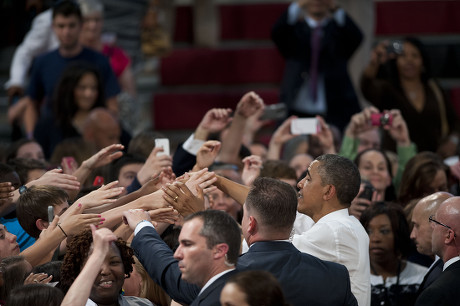 President Barack Obama Greets Crowd After Editorial Stock Photo - Stock ...