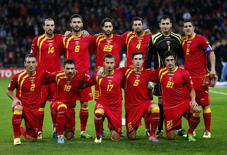Montenegrin National Soccer Team Players Front Editorial Stock Photo ...