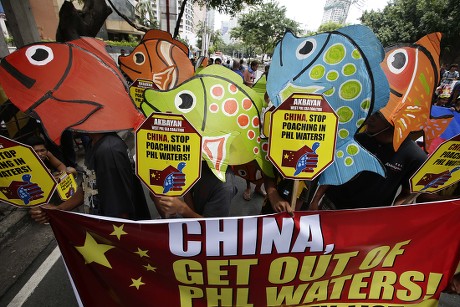 Filipino Protester Carry Cut Out Fish Editorial Stock Photo - Stock ...