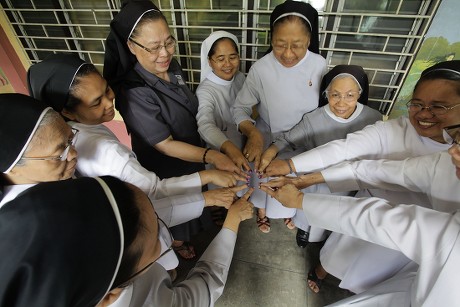 Filipino Nuns Show Their Index Fingers Editorial Stock Photo - Stock ...