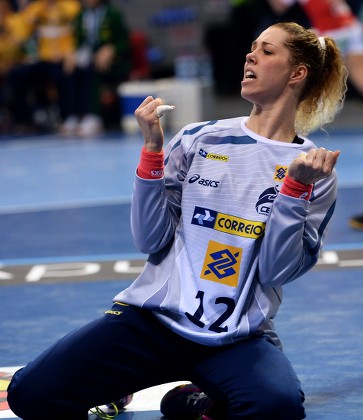 Brazil Goalkeeper Barbara Arenhart Celebrates During Editorial Stock ...