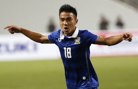 Chanathip Songkrasin Thailand Celebrates After Scoring Editorial Stock ...