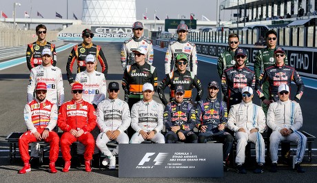 F1 Drivers Pose End Season Group Editorial Stock Photo - Stock Image ...