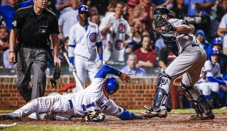 Chicago Cubs Catcher John Baker Slides Editorial Stock Photo - Stock ...