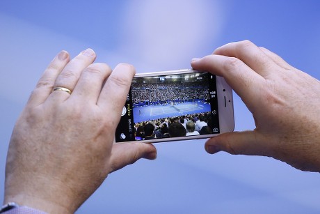Spectator Takes Photo Mobile Phone During Editorial Stock Photo - Stock ...