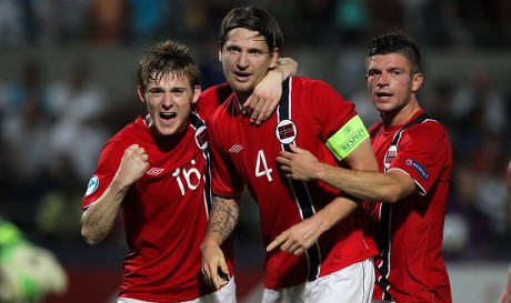 Norways Stefan Strandberg C Celebrates Teammates Editorial Stock Photo ...