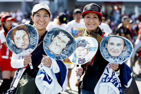 Japanese Formula 1 Fans Pose Photographs Editorial Stock Photo - Stock ...