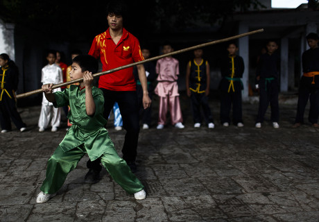 Nepalese Children Practice Wushu Martial Art Editorial Stock Photo ...
