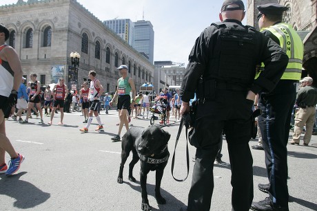 Police Officers Watch Over Runners After Editorial Stock Photo - Stock ...