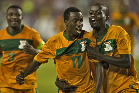 Zambias Christopher Katongo L Adrian Chama Editorial Stock Photo ...