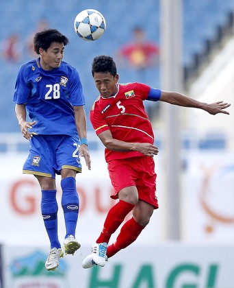 Myanmars Nanda Kyaw R Vies Ball Editorial Stock Photo - Stock Image ...