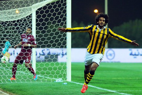 Alittihads Abdulrahman Al Ghamdi R Celebrates Editorial Stock Photo ...