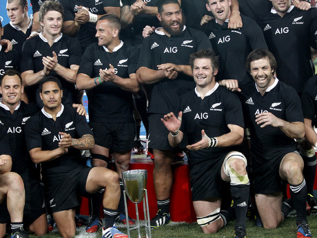 New Zealand Players Celebrate Rugby Championship Editorial Stock Photo ...