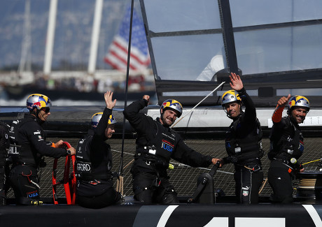 Oracle Team Usa Crew Members Wave Editorial Stock Photo - Stock Image ...