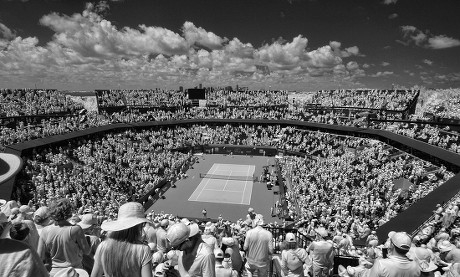 Infrared Photograph Shows Stadium Court During Editorial Stock Photo ...
